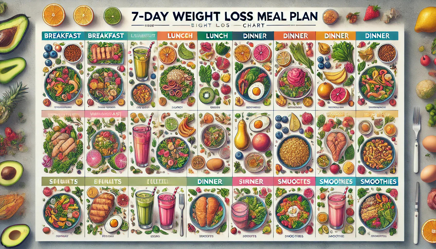 Sample 7-Day Weight Loss Meal Plan for Beginners – Basiligo