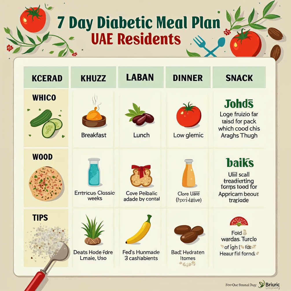 Diabetic Meal Plan in UAE: 7-Day Guide with Local Foods & Blood Sugar ...